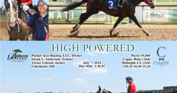 High Powered Wins Ninth of Career - Pocket Aces Racing